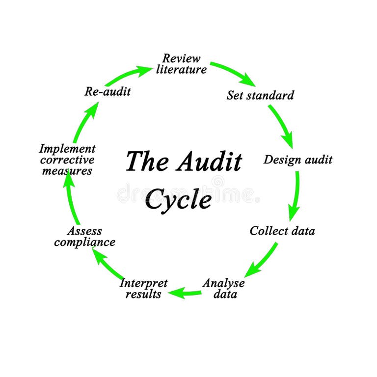 Components of Audit Cycle stock illustration. Illustration of data ...