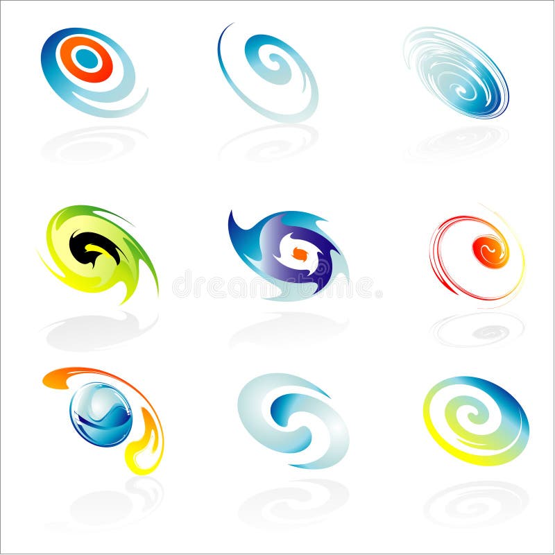 Nine Corporate Logo Design Elements Stock Vector - Illustration of ...