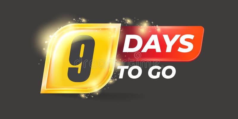 Nine Days To Go Countdown Grey Horizontal Banner Design Template. 9 ... Nine Days To Go Countdown Grey Horizontal Banner Design Template. 9 ...