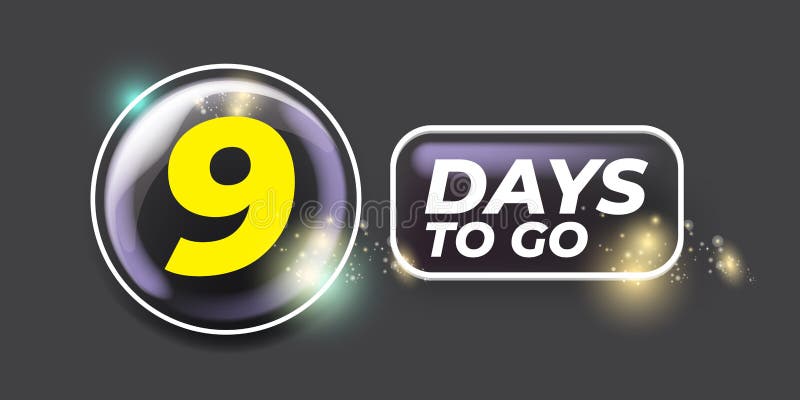 Nine Days To Go Countdown Blue Horizontal Banner Design Template. 9 ... Nine Days To Go Countdown Blue Horizontal Banner Design Template. 9 ...