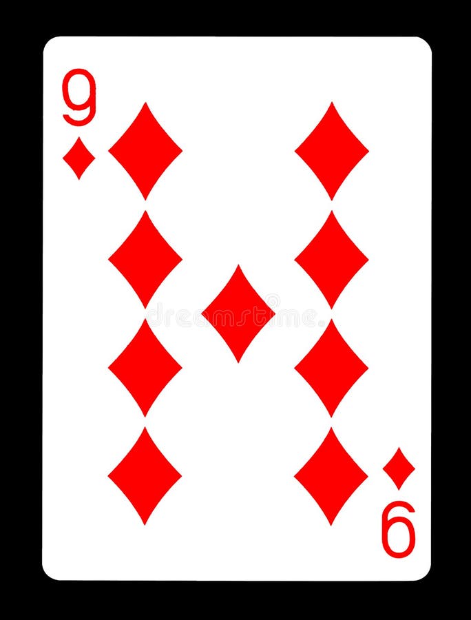 Nine of Diamonds Playing Card, Stock Photo - Image of leisure, vertical ...
