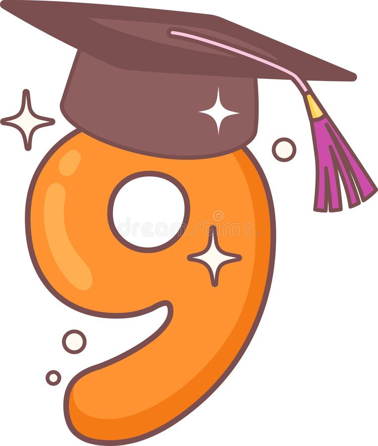 Nine Digit Comic Sticker stock vector. Illustration of cartoon - 290755961