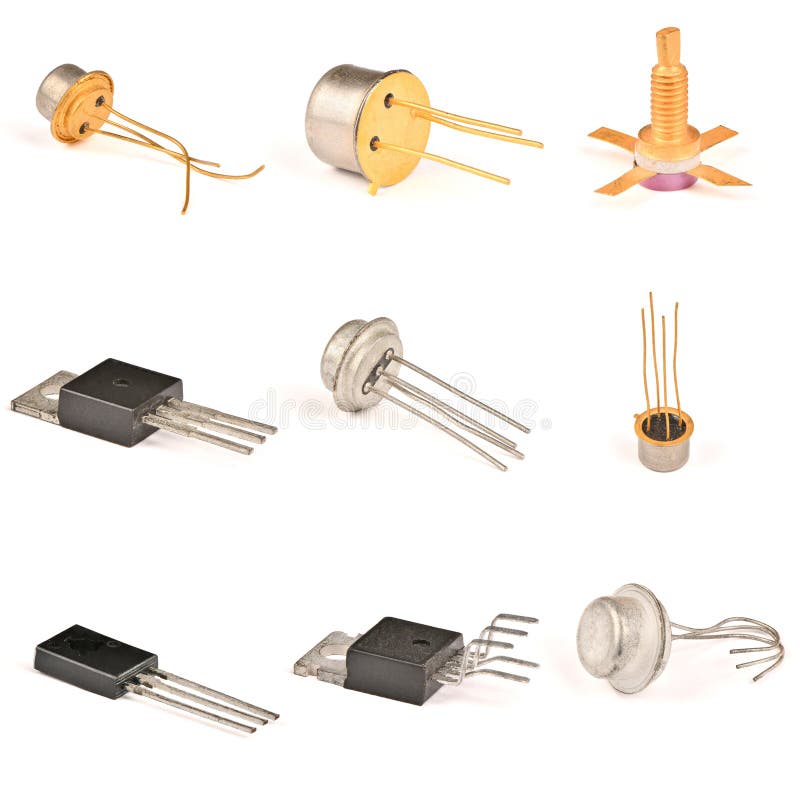 Electronic Transistor Isolated on White Background Stock Photo - Image ...