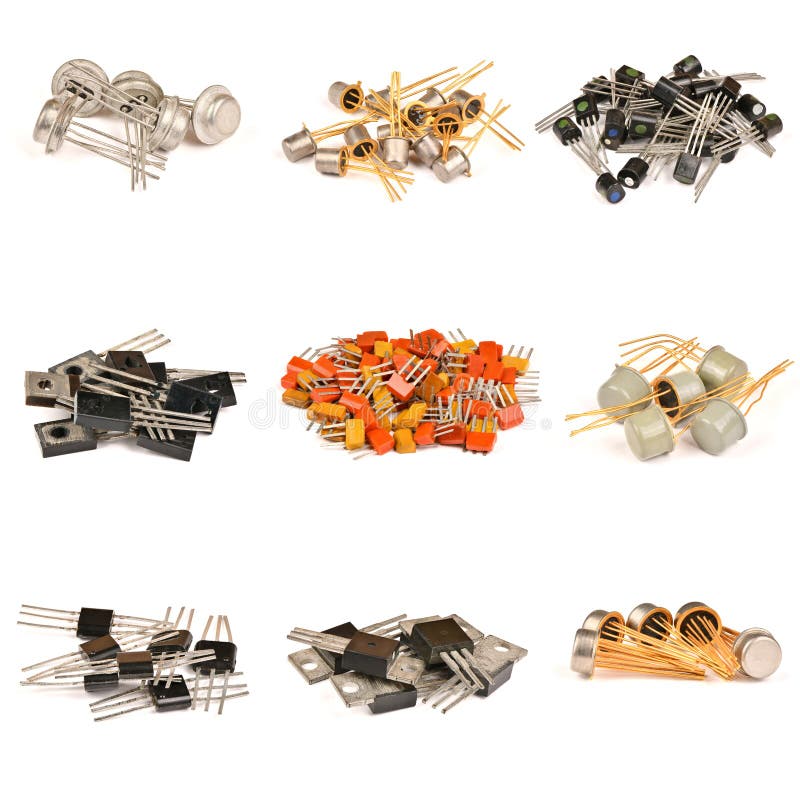 Electronic Transistor Isolated on White Background Stock Photo - Image ...