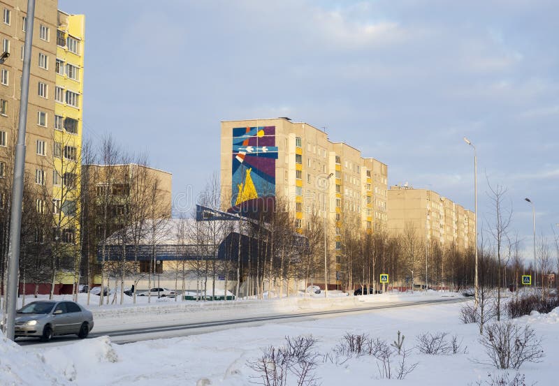 The Nine-floor House Pattern on the Facade. City Stock Image - Image of ...