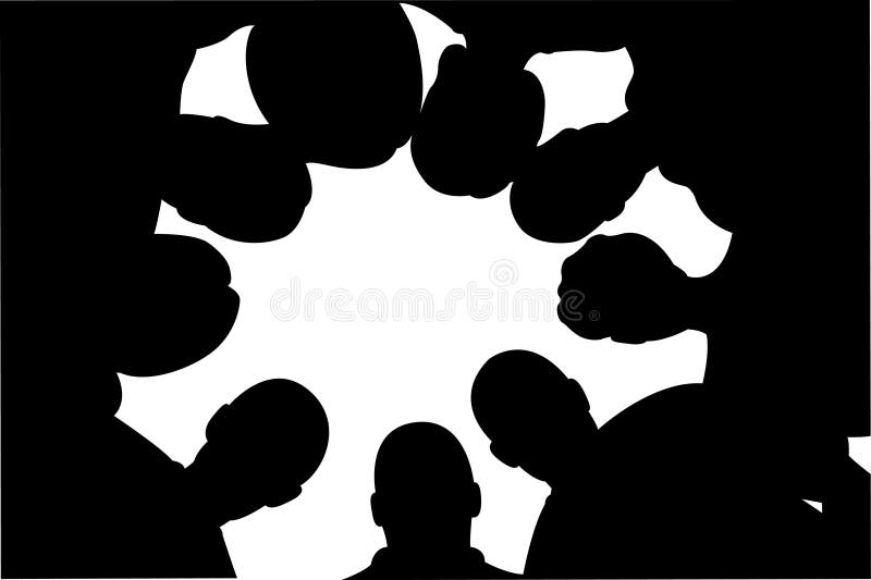 Friends circle silhouette stock vector. Illustration of contour - 3567516