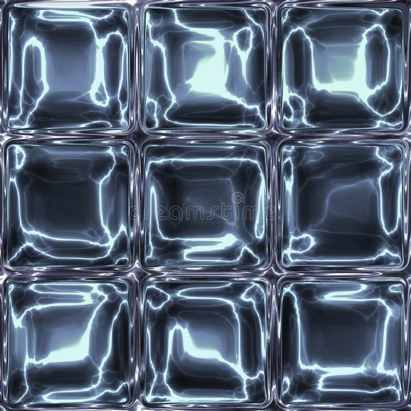 Nine Glass or Ice Cubes Abstract Light Blue Image Stock Illustration ...