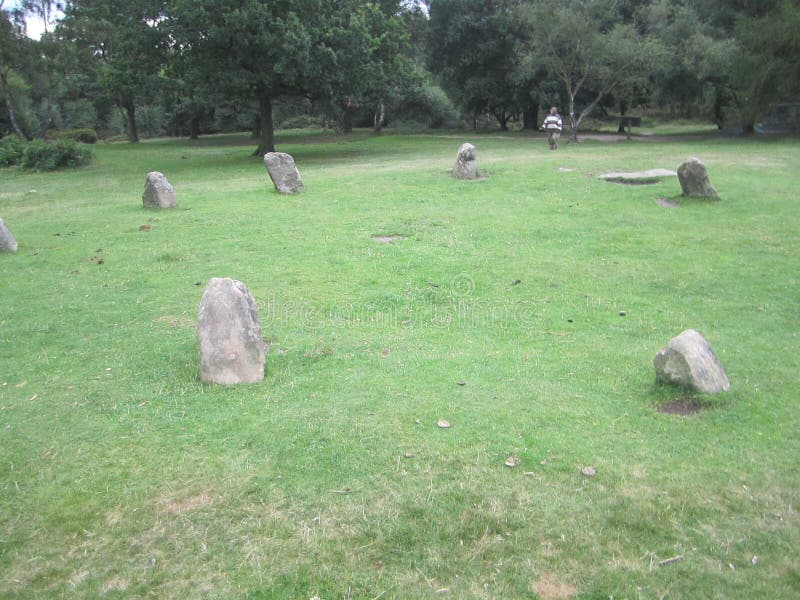 Nine ladies stone circle editorial stock image. Image of circle - 47289084