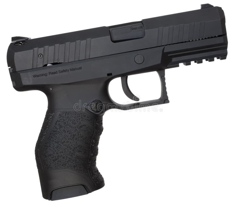 Nine millimeter handgun stock photo. Image of grip, handgun - 36095548