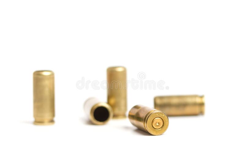 Nine (9) Mm Brass Shell Ammunition Stock Image - Image of military ...