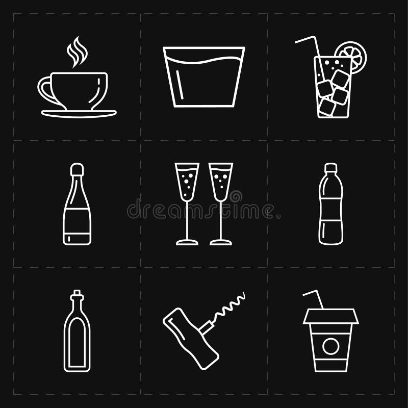 Nine modern flat bar icons stock vector. Illustration of menu - 93506790