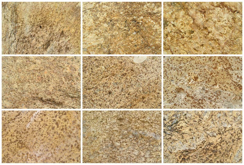 Nine Natural Limestone Background or Textures Stock Image - Image of ...