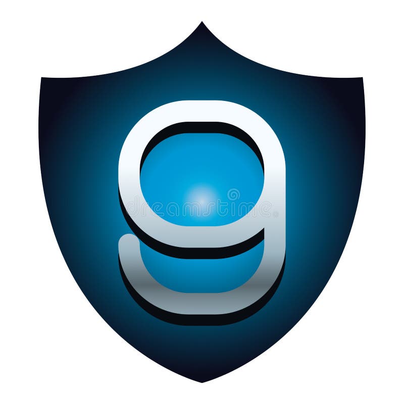 Nine number on blue shield stock vector. Illustration of school - 147226452