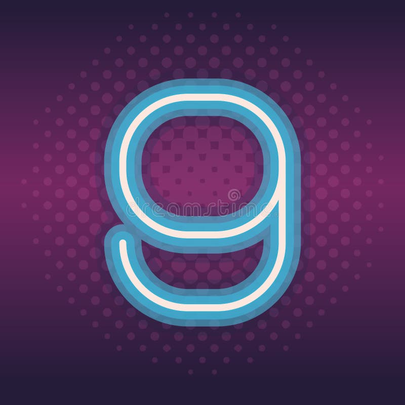 Nine font number stock vector. Illustration of label - 147224451