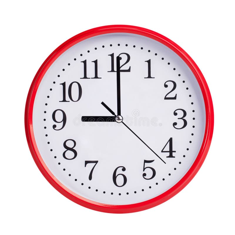 Nine O Clock on a Round Dial Stock Photo - Image of arrow, ticker: 38901766