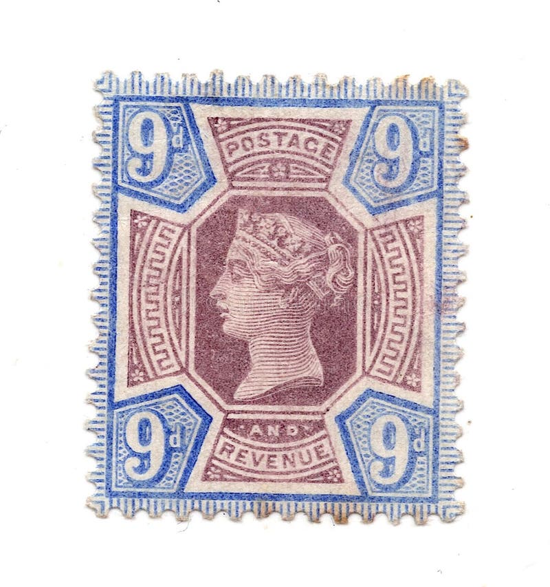 A Victorian Postage Stamp in Mint Condition on a White Background ...