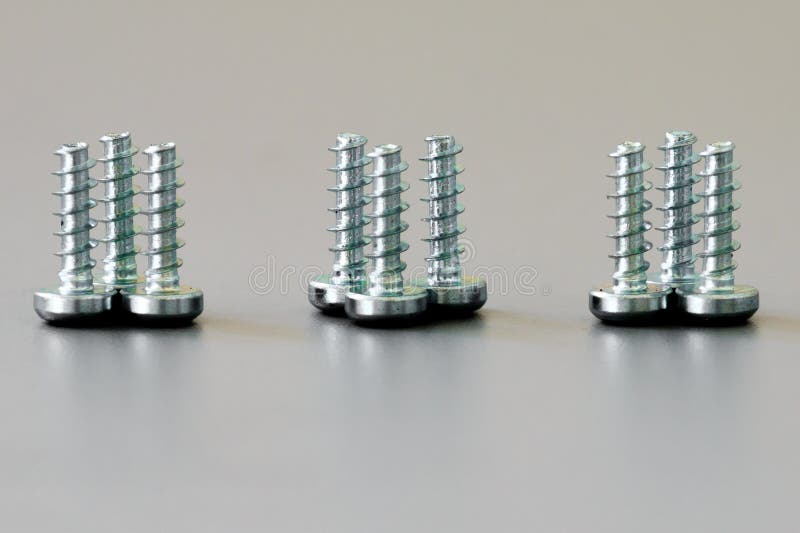Nine screws close up stock photo. Image of screws, steel - 55406696