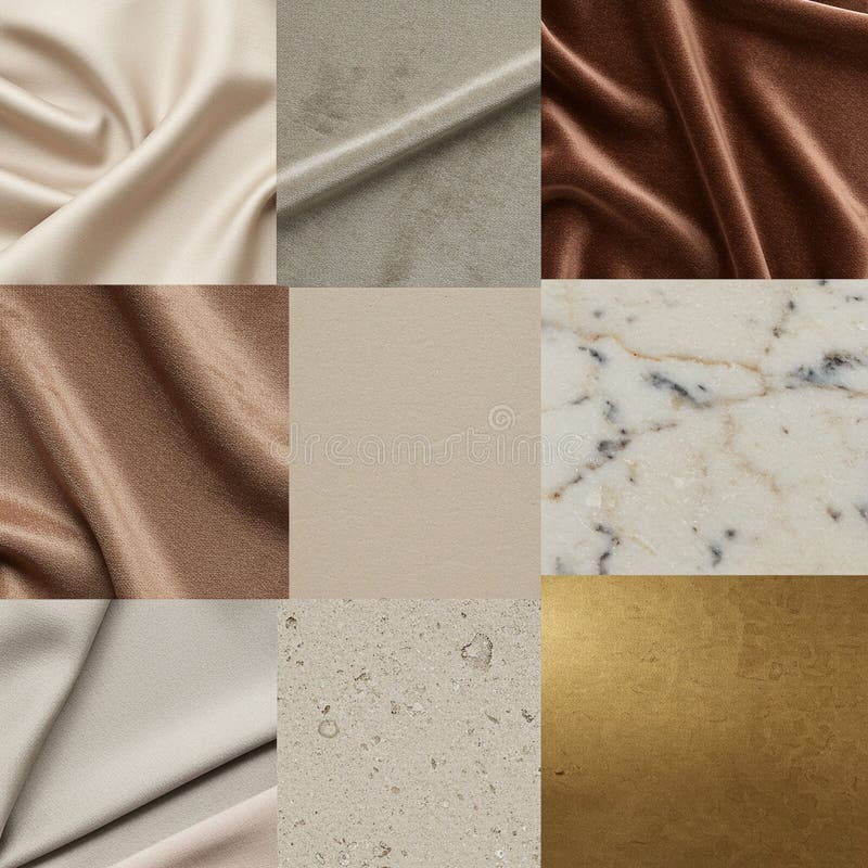 A Nine-square Collage Showcases Various Textures and Colors. the Top ...