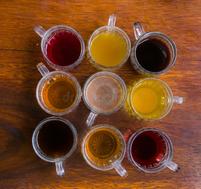 Nine Varieties of Green Tea Stock Photo - Image of closeup, herbal ...