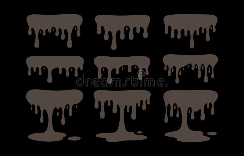 Collection of Dripping Liquid Illustrations Stock Illustration ...