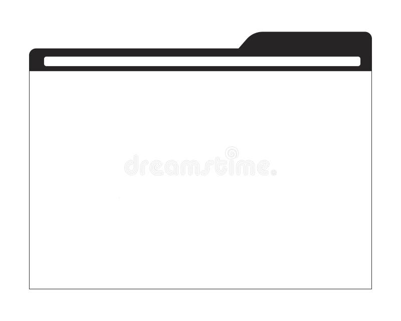 Nineties File Folder Flat Monochrome Isolated Vector Object Stock ...