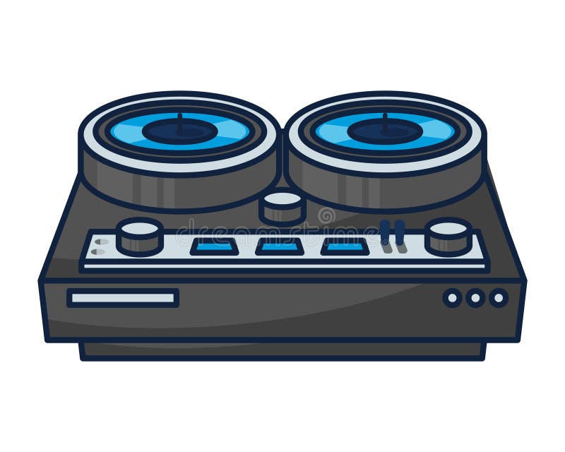 Nineties Pop Art Style Dj Console Stock Vector - Illustration of ...