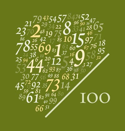 Ninety Nine Numbers Over One Hundred Stock Vector - Illustration of ...