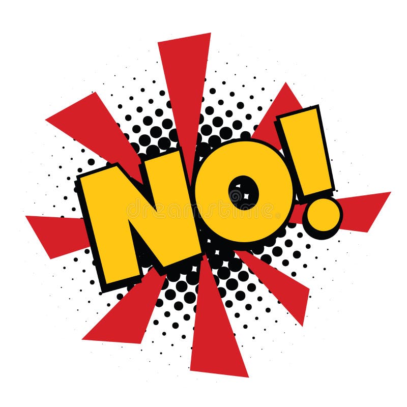 Ninguna palabra cómica ilustración del vector. Ilustración de bomba ...