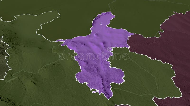 Ningxia Hui, China - Highlighted. Administrative Stock Illustration ...