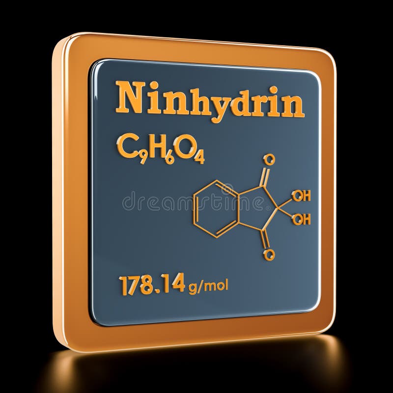 Ninhydrin. Icon, Chemical Formula Stock Illustration - Illustration of ...