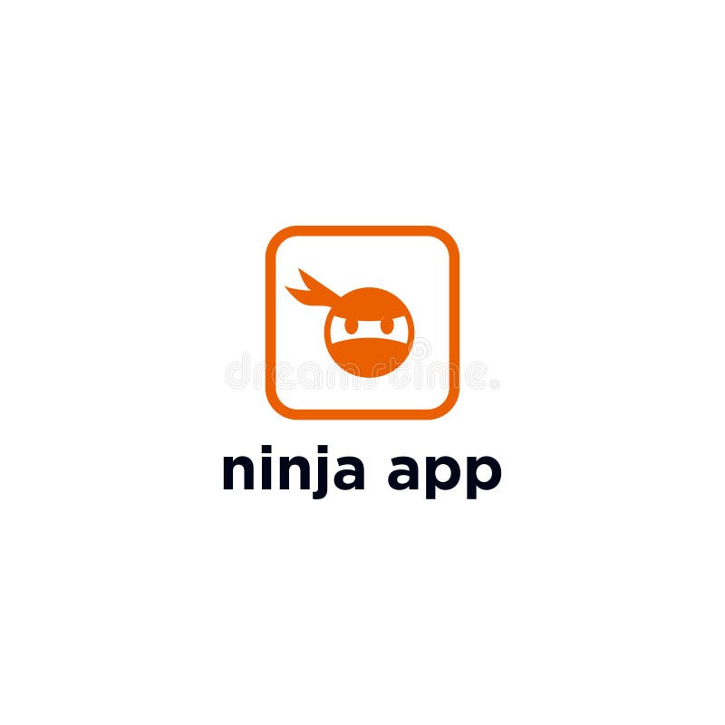 Ninja App Icon Logo Design Concept Vector Stock Vector - Illustration ...