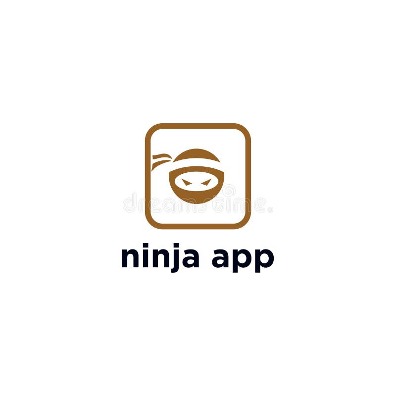 Ninja App Icon Logo Design Concept Vector Stock Vector - Illustration ...