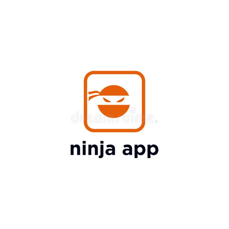 Ninja App Icon Logo Design Concept Vector Stock Vector - Illustration ...