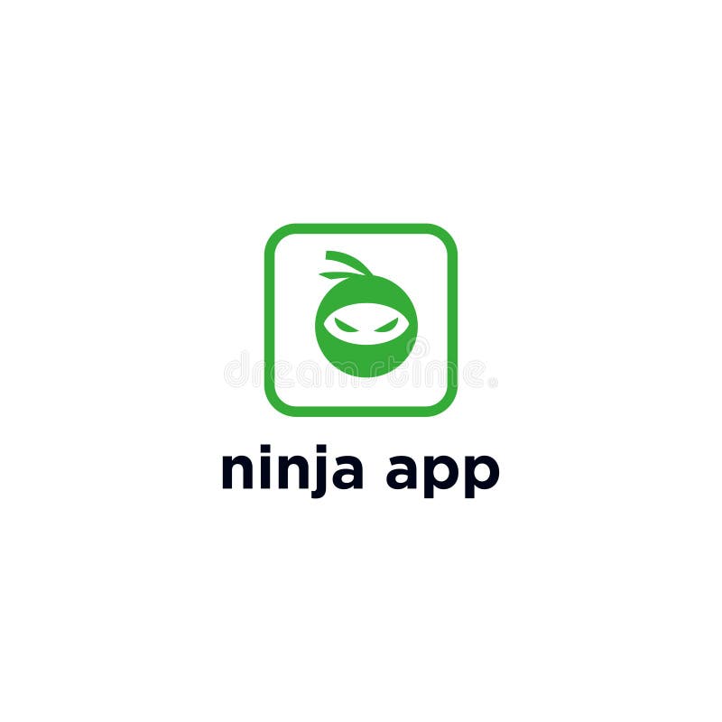Ninja App Icon Logo Design Concept Vector Stock Vector - Illustration ...
