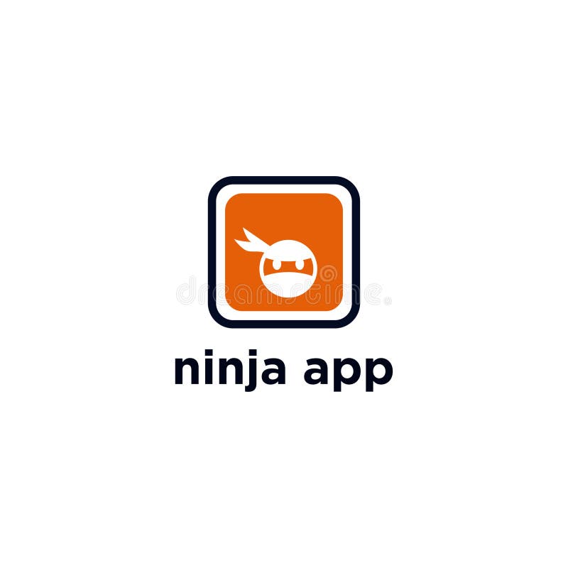 Ninja App Icon Logo Design Concept Vector Stock Vector - Illustration ...