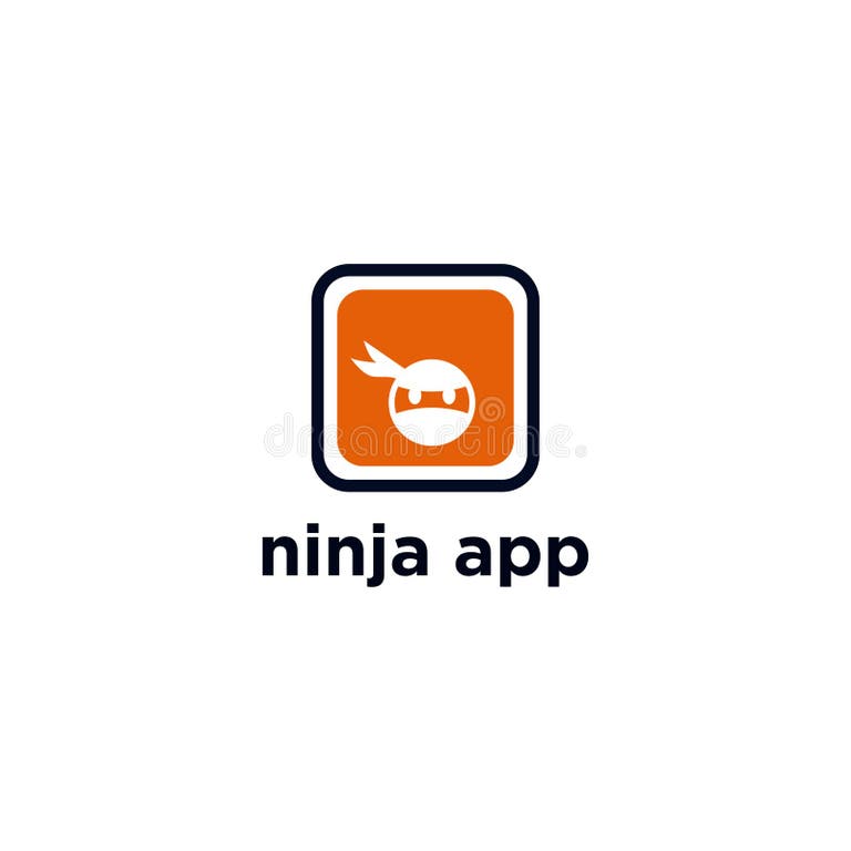 Ninja App Icon Logo Design Concept Vector Stock Vector - Illustration ...
