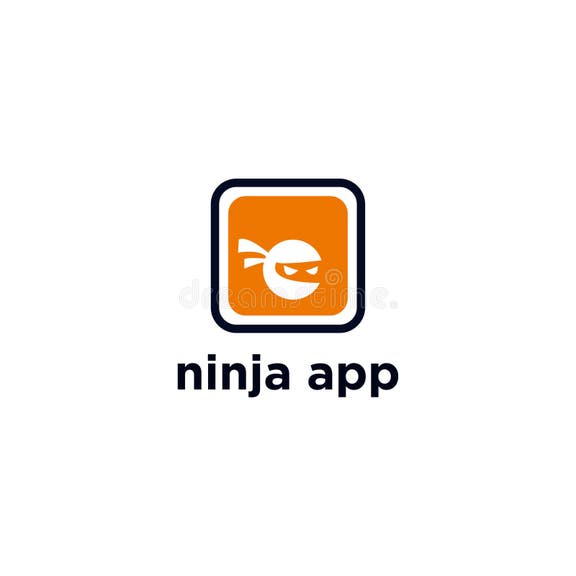 Ninja App Icon Logo Design Concept Vector Stock Vector - Illustration ...