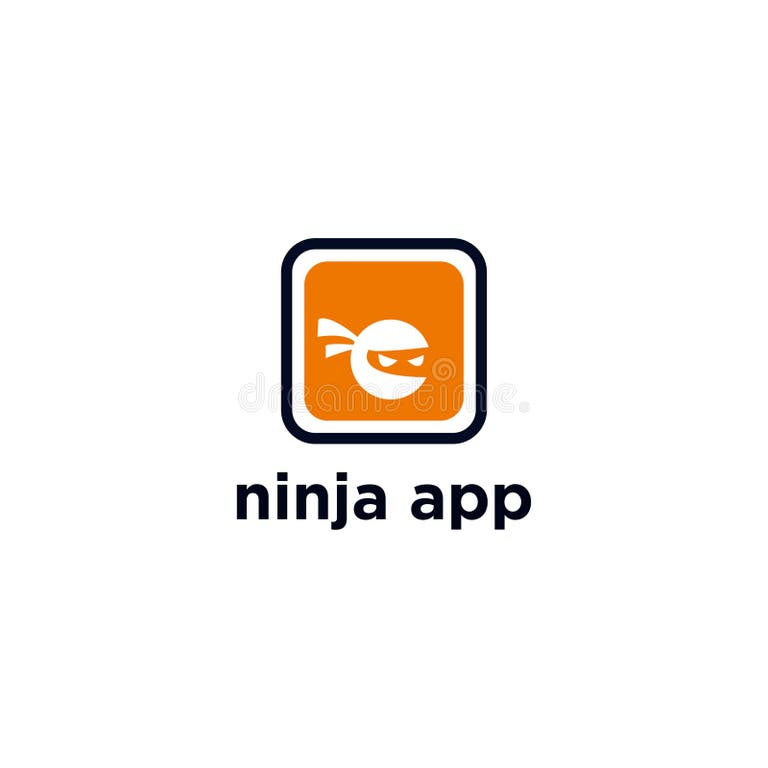 Ninja App Icon Logo Design Concept Vector Stock Vector - Illustration ...