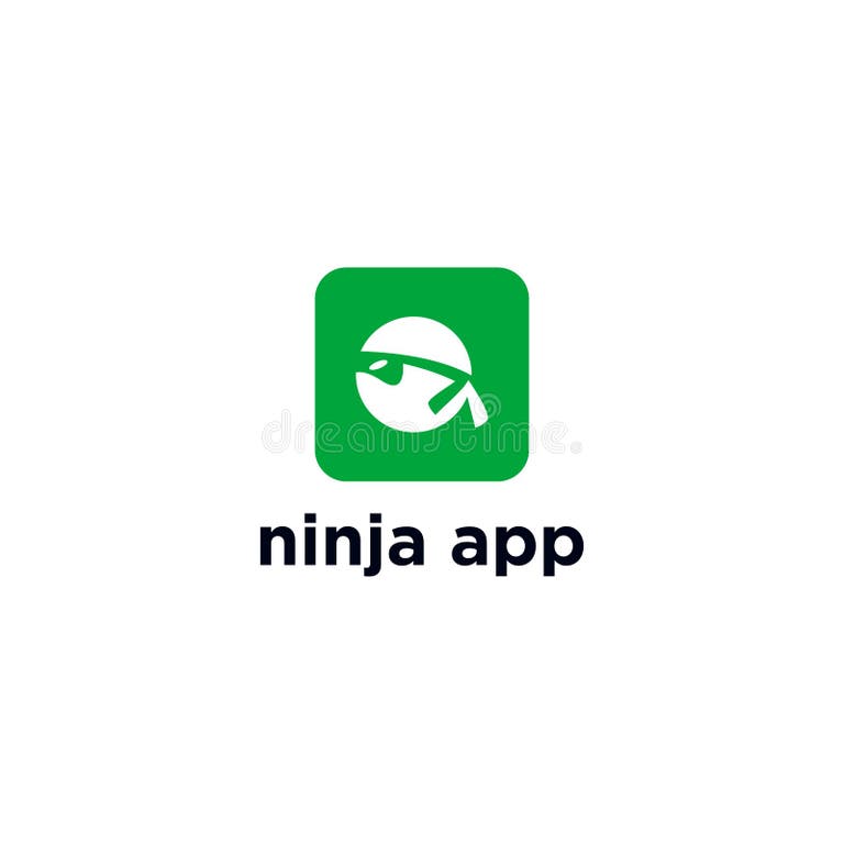 Ninja App Icon Logo Design Concept Vector Stock Vector - Illustration ...