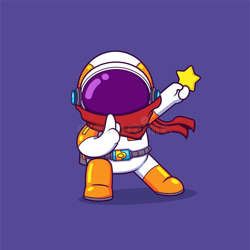 The Ninja Astronaut is Posing Like a Shadow Ninja while Bringing a Star ...