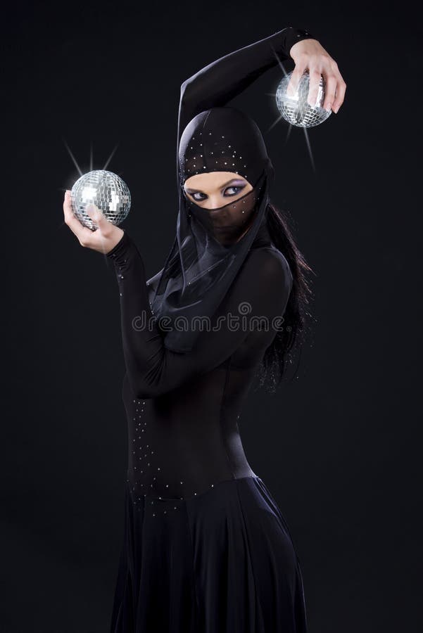 Ninja dance stock photo. Image of attractive, cloth, looking - 7028396