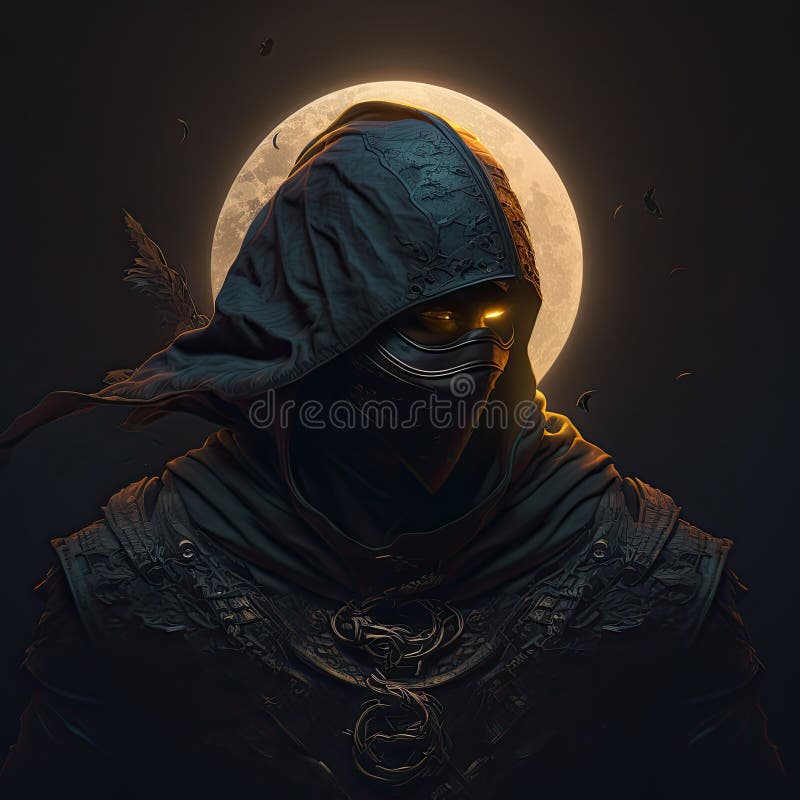 Ninja in the Dark stock illustration. Illustration of screenshot ...