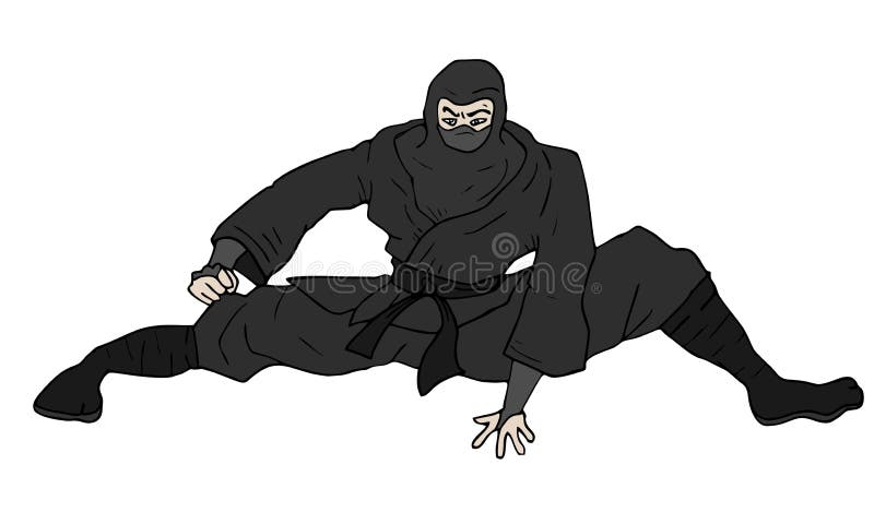 Ninja draw stock vector. Illustration of expressive, drawing - 80078011