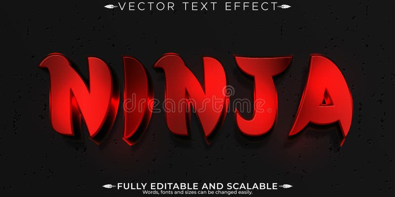 Ninja Editable Text Effect, Editable Warrior and Stealth Text Style ... Ninja Editable Text Effect, Editable Warrior and Stealth Text Style ...