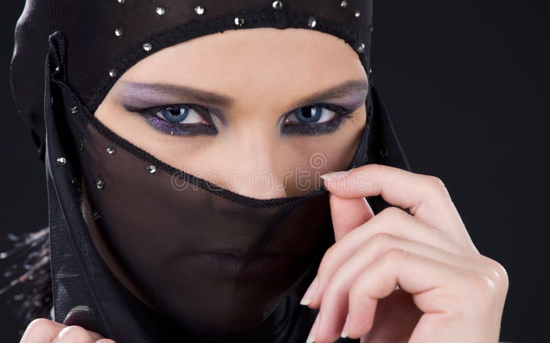 Ninja face stock image. Image of eyes, beautiful, face - 41309425