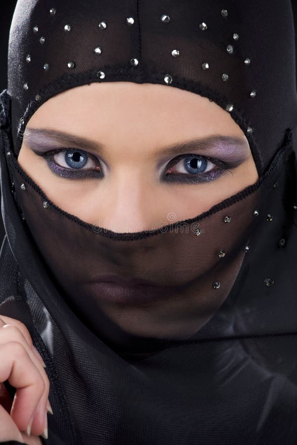 Ninja face stock image. Image of eyed, dark, exotic, beauty - 10542591