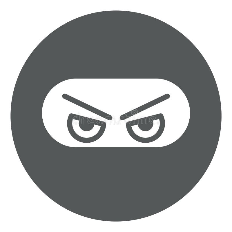 Ninja Face Icon. Eyes only Expression Stock Vector - Illustration of ...