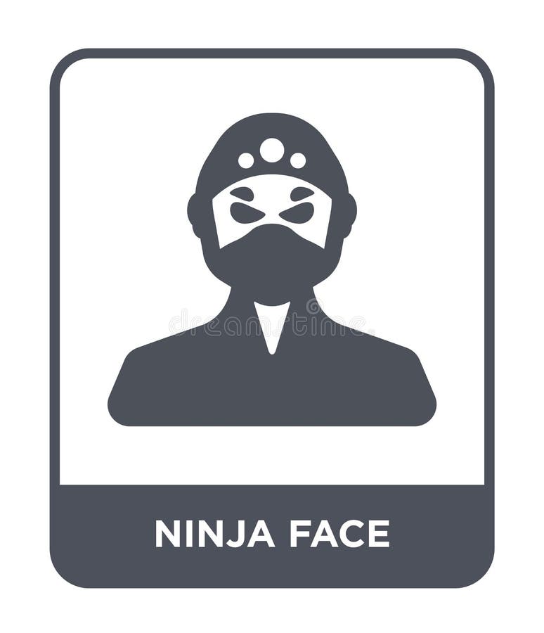 Ninja Face Icon in Trendy Design Style. Ninja Face Icon Isolated on ...