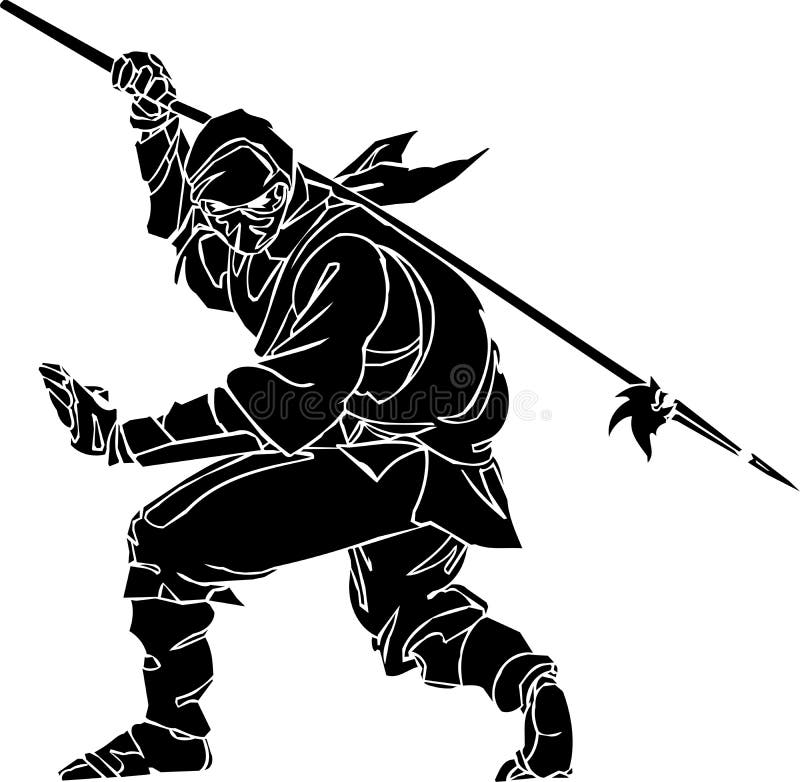 Ninja Fighter - Vector Illustration. Vinyl-ready. Stock Vector ...