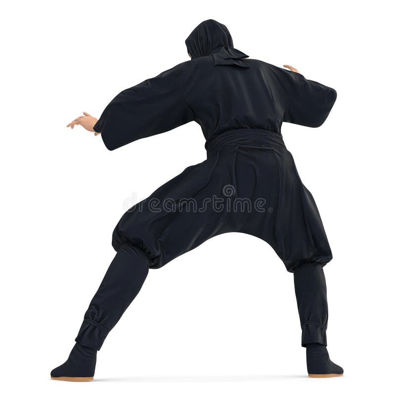 NInja Fighting Movement or Karate Kick, Flat Vector Illustration ...
